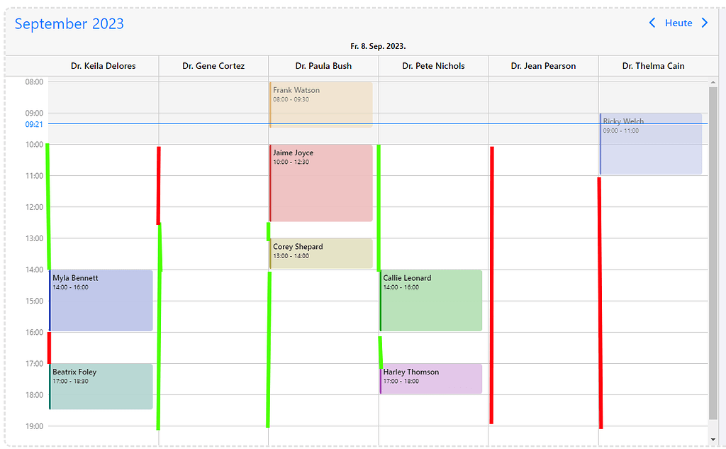 Appointment calender / display availability and non-availability as ...